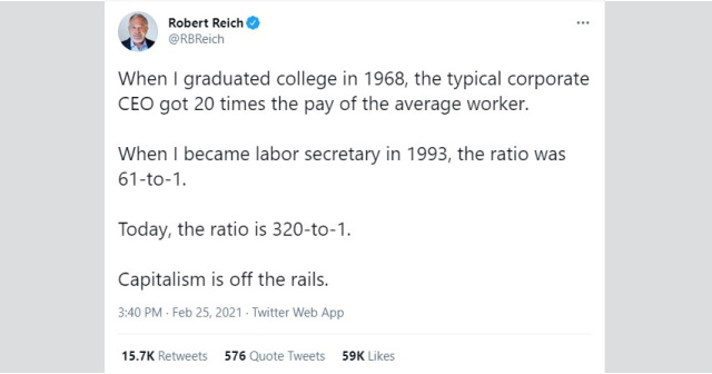 Berkeley's Robert Reich Complains About CEO Pay, Collected $300k To ...