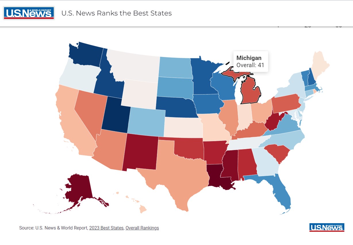 Michigan in bottom 10 among states in new report – Michigan Capitol ...