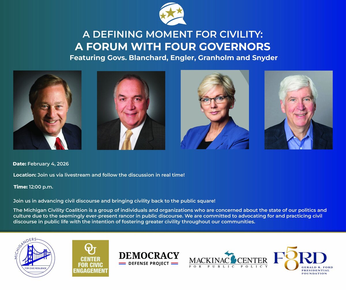 Four former governors promote civility in Wednesday event – Michigan ...